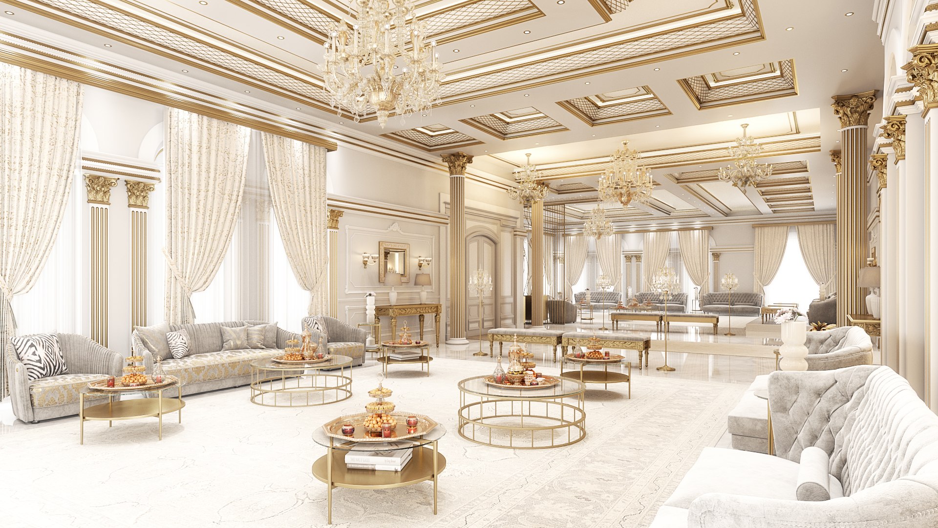 Luxury Vip Lounge Interior 3D Model - TurboSquid 2354799