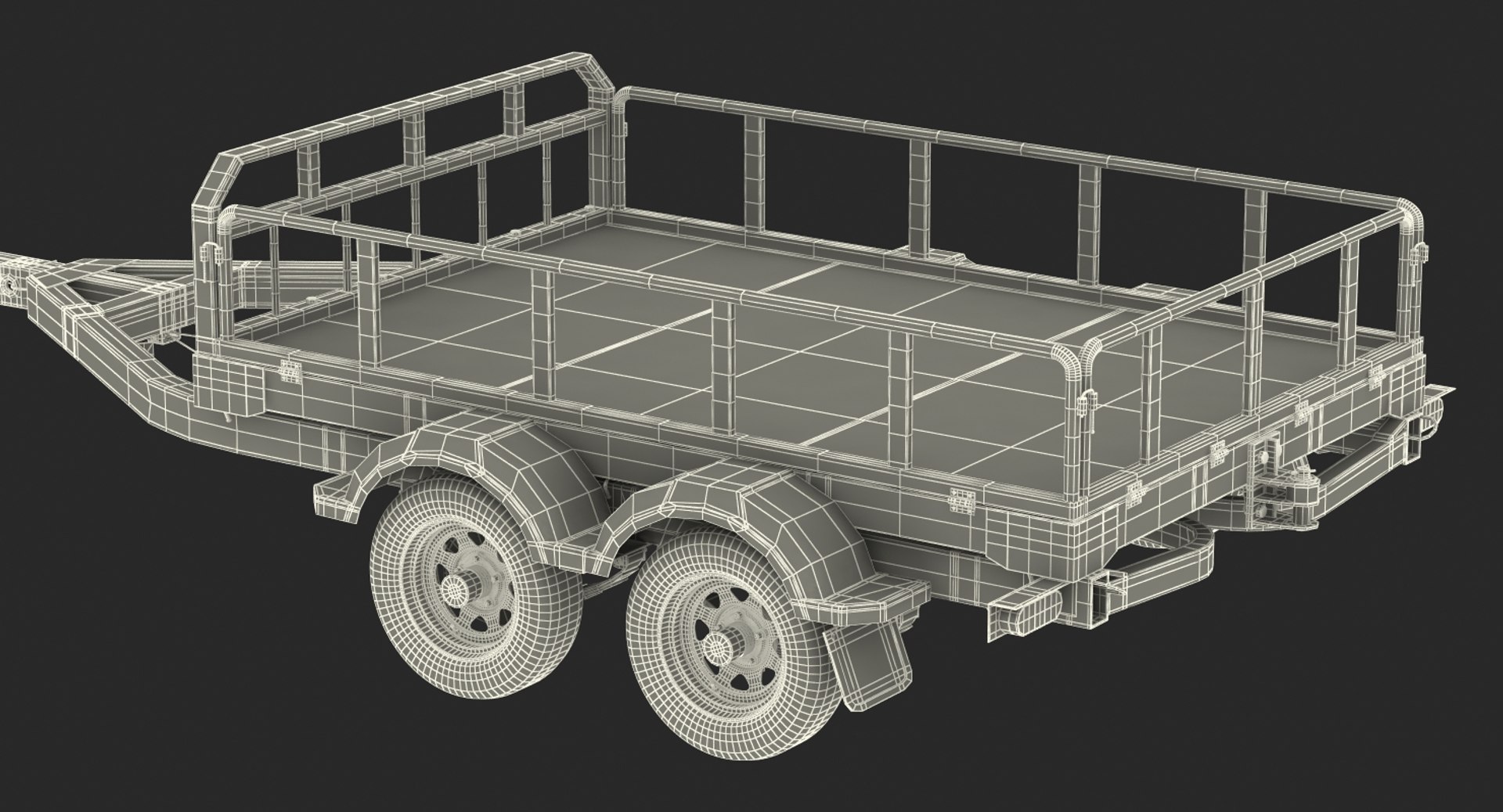 Double axle trailer 3D - TurboSquid 1221397