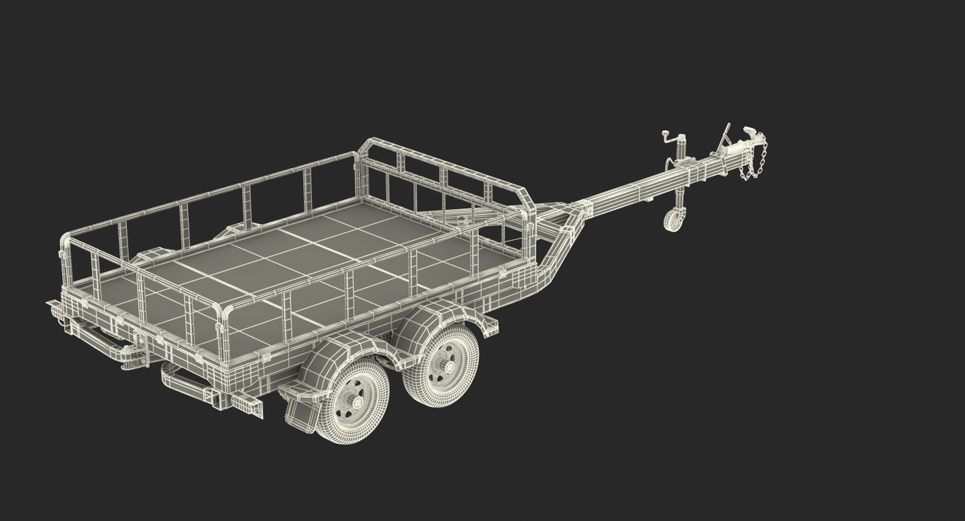 Double axle trailer 3D - TurboSquid 1221397