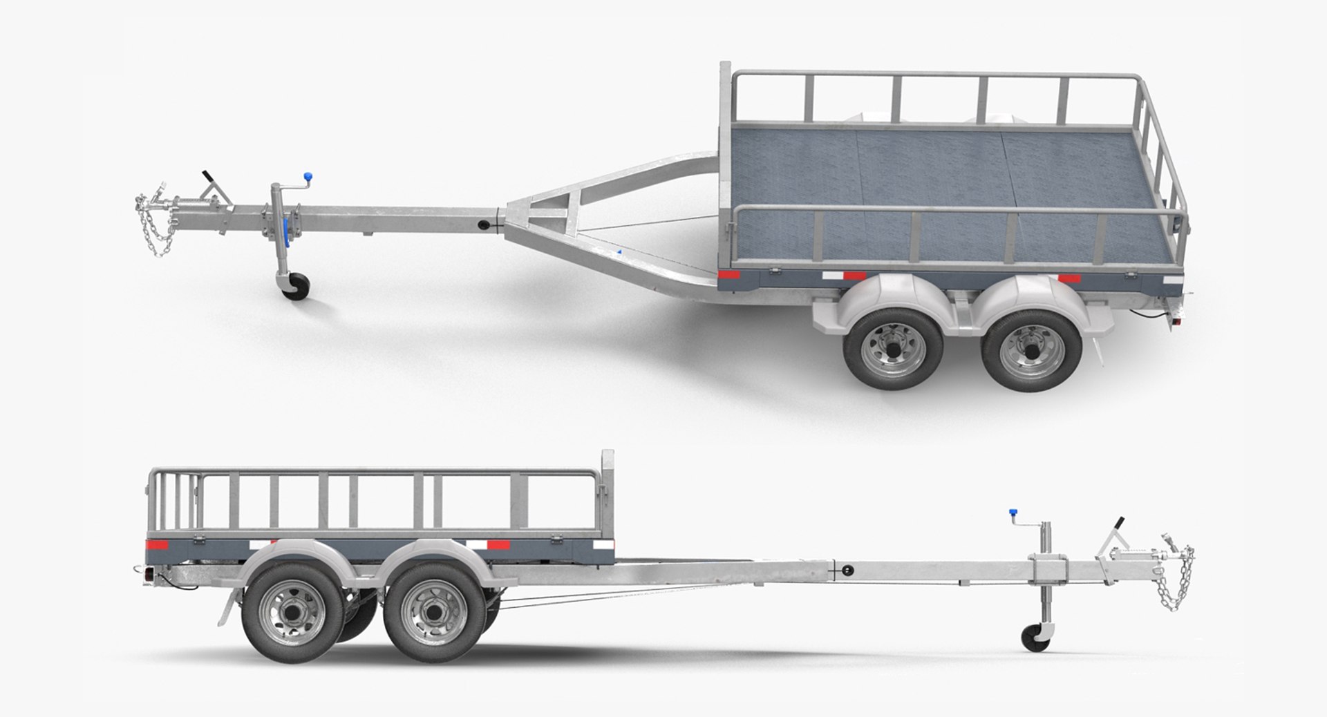 Double axle trailer 3D - TurboSquid 1221397
