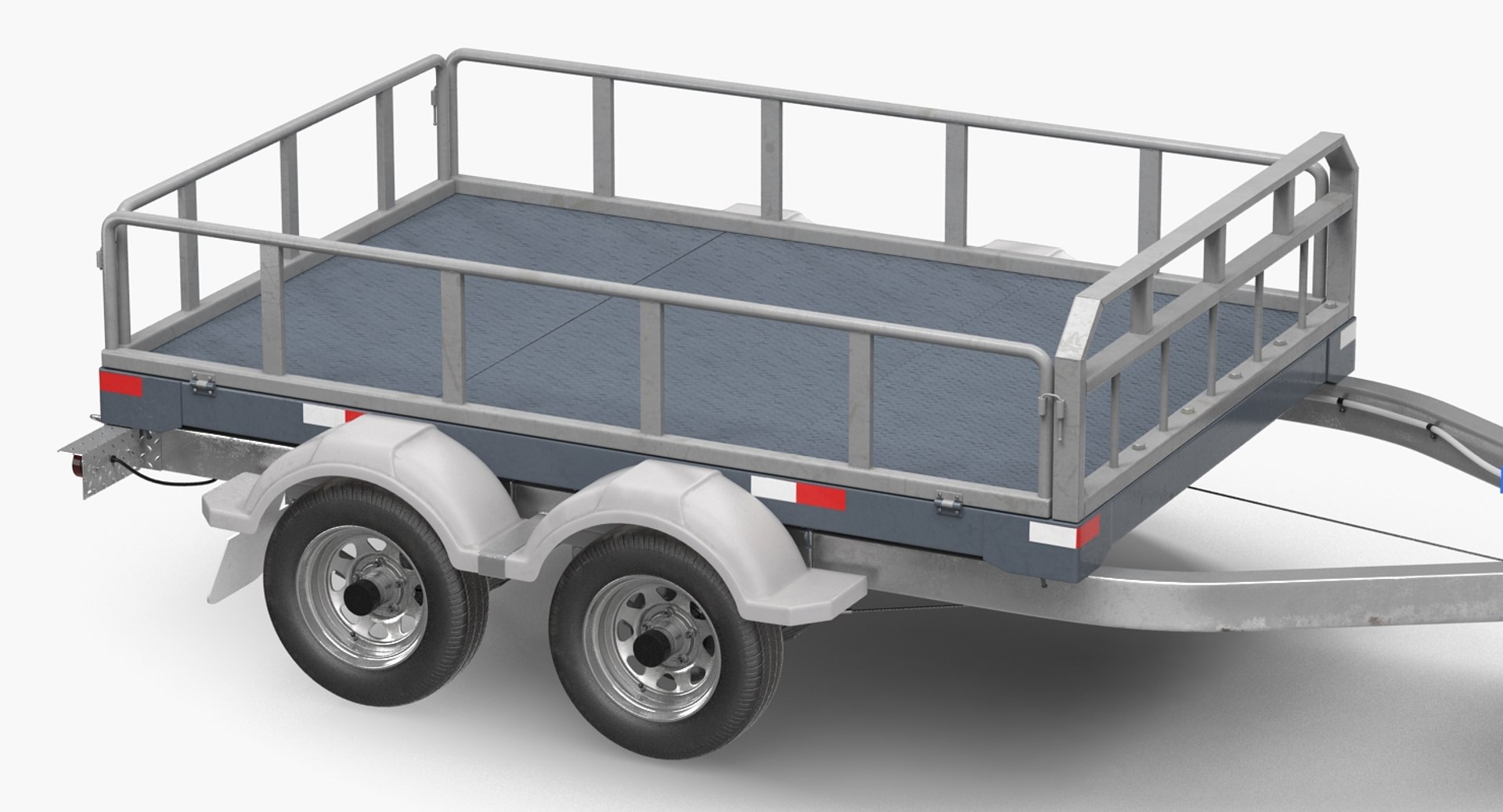 Double axle trailer 3D - TurboSquid 1221397
