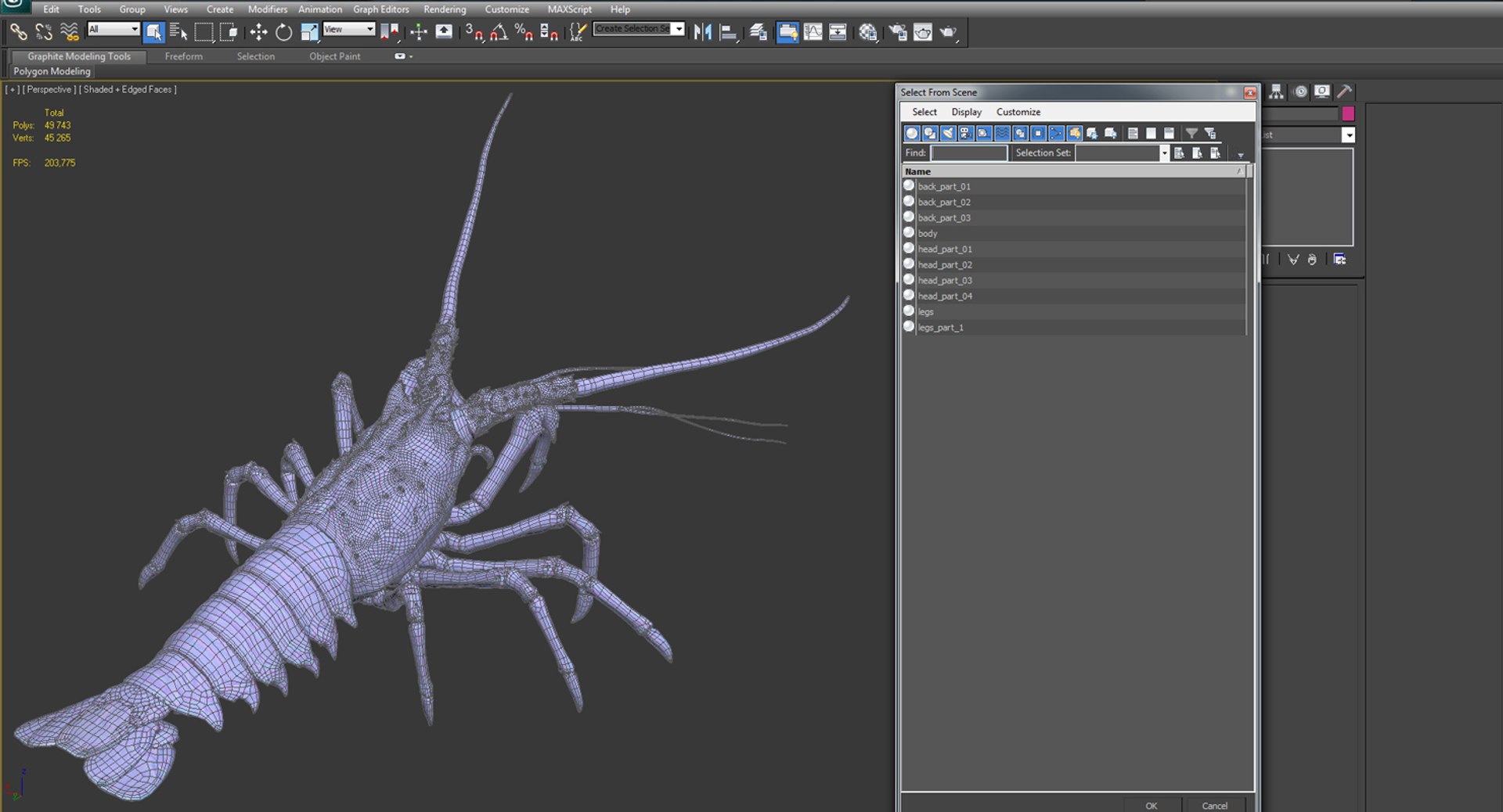 3d model spiny lobster