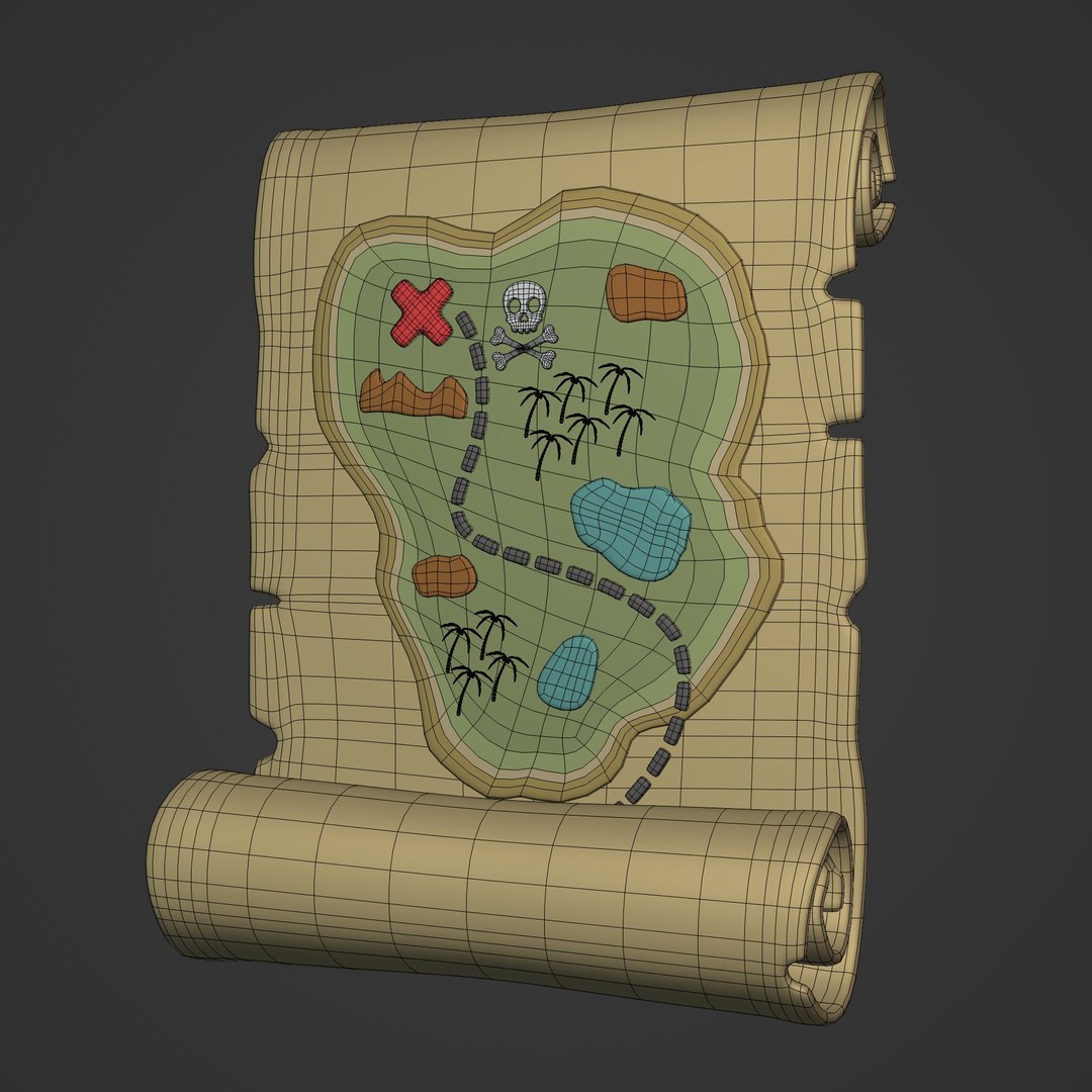 3D Model Treasure Map - TurboSquid 2095695