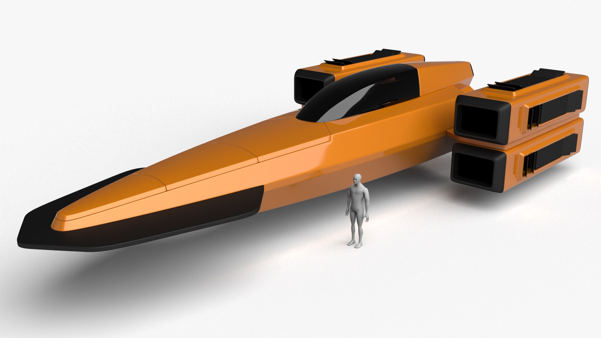 Racing Spaceship Pollux 3D Model - TurboSquid 2110170