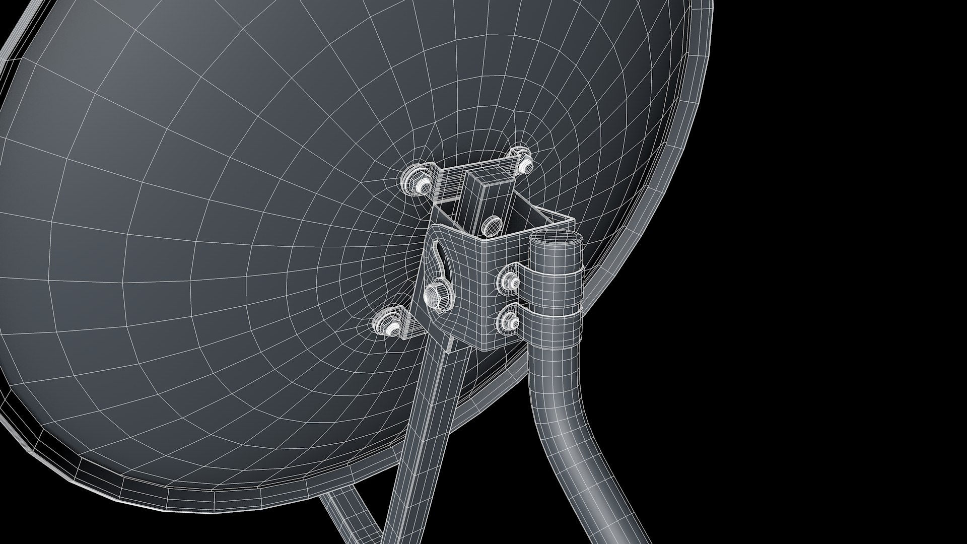 3d satellite dish model