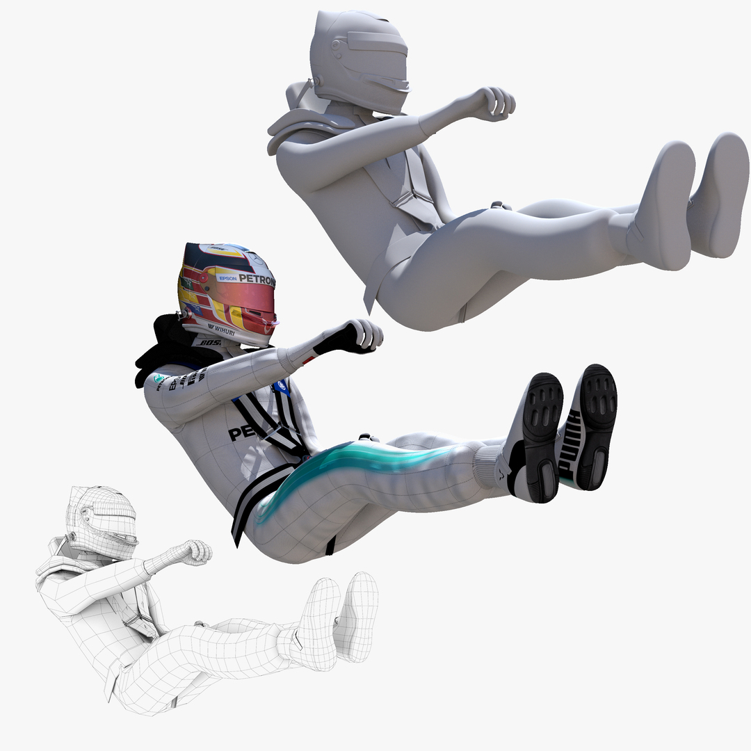 3D model lewis hamilton 2017 - TurboSquid 1161468