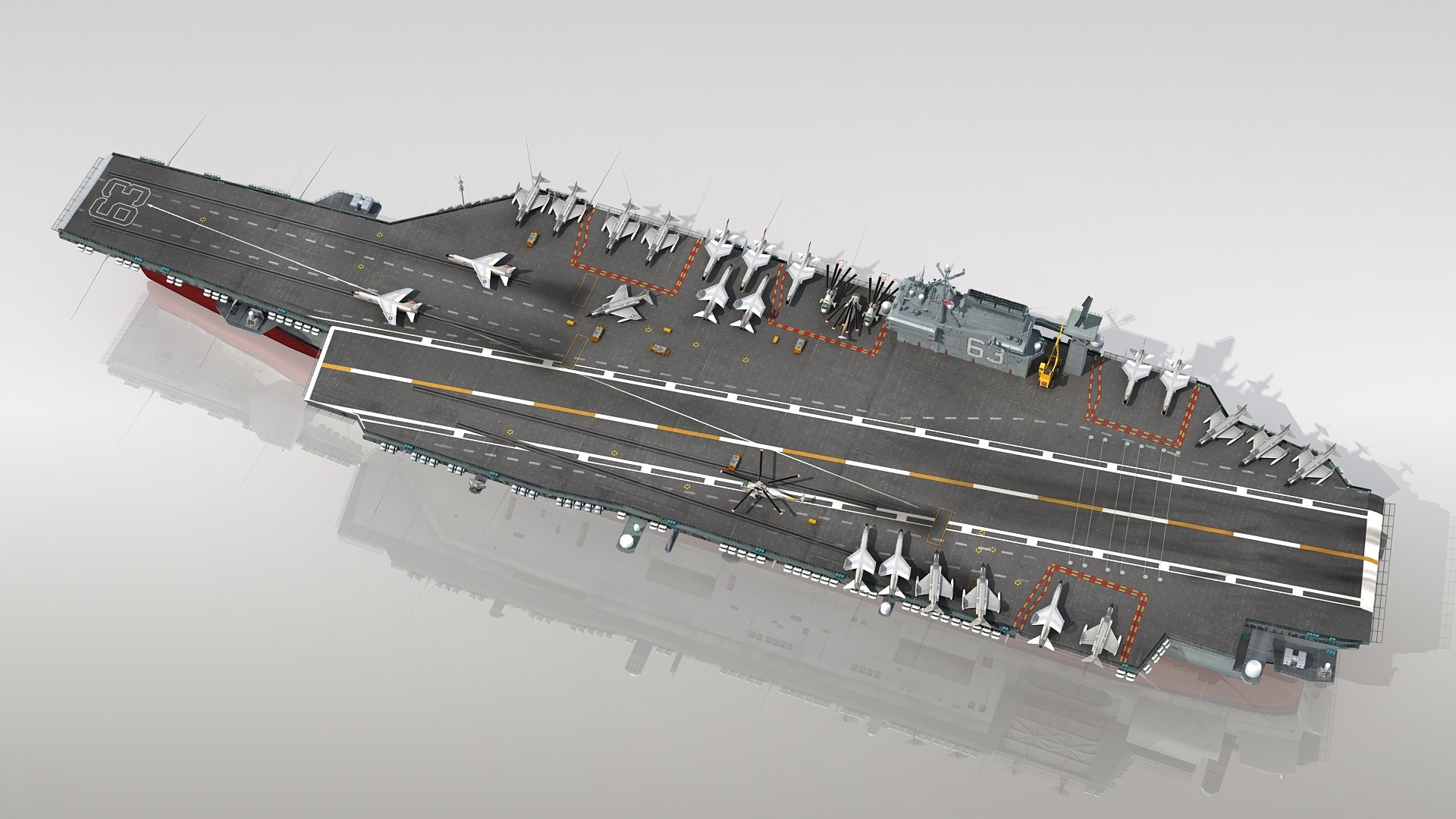 USS Kitty Hawk CV-63 3D Model - TurboSquid 2066452