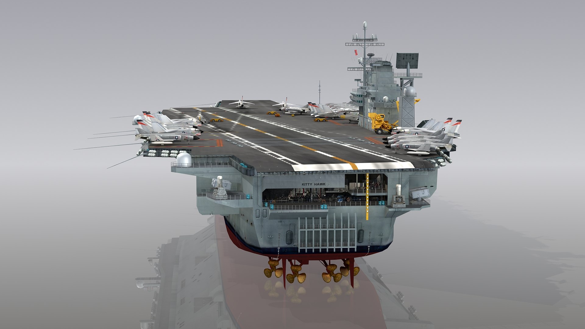 USS Kitty Hawk CV-63 3D Model - TurboSquid 2066452