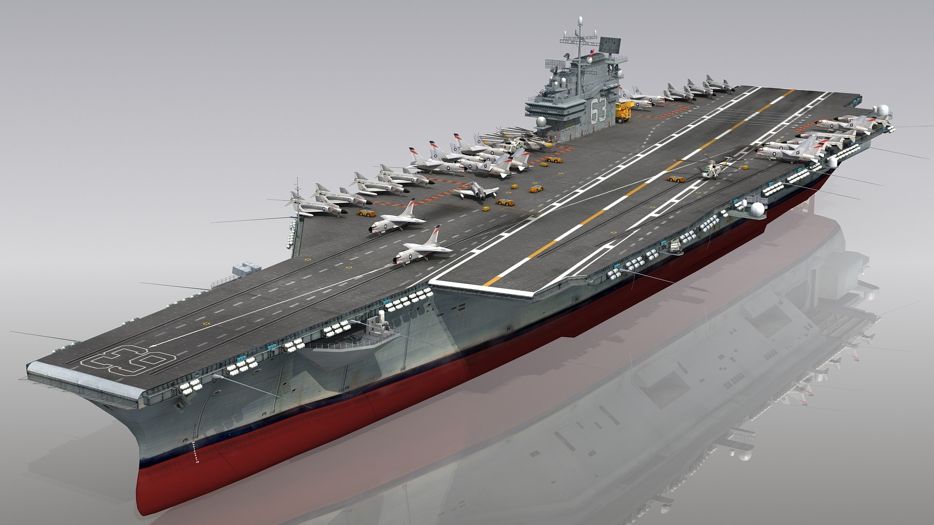USS Kitty Hawk CV-63 3D model - TurboSquid 2066452