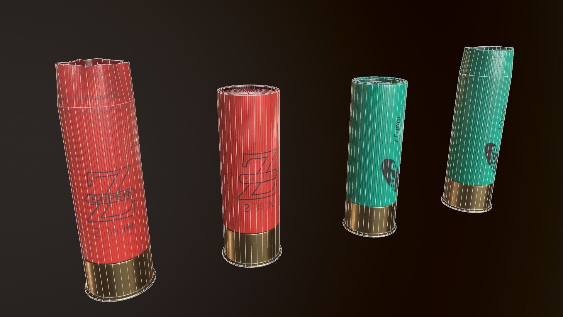 3D 12ga Shotgun Shells - TurboSquid 1900929