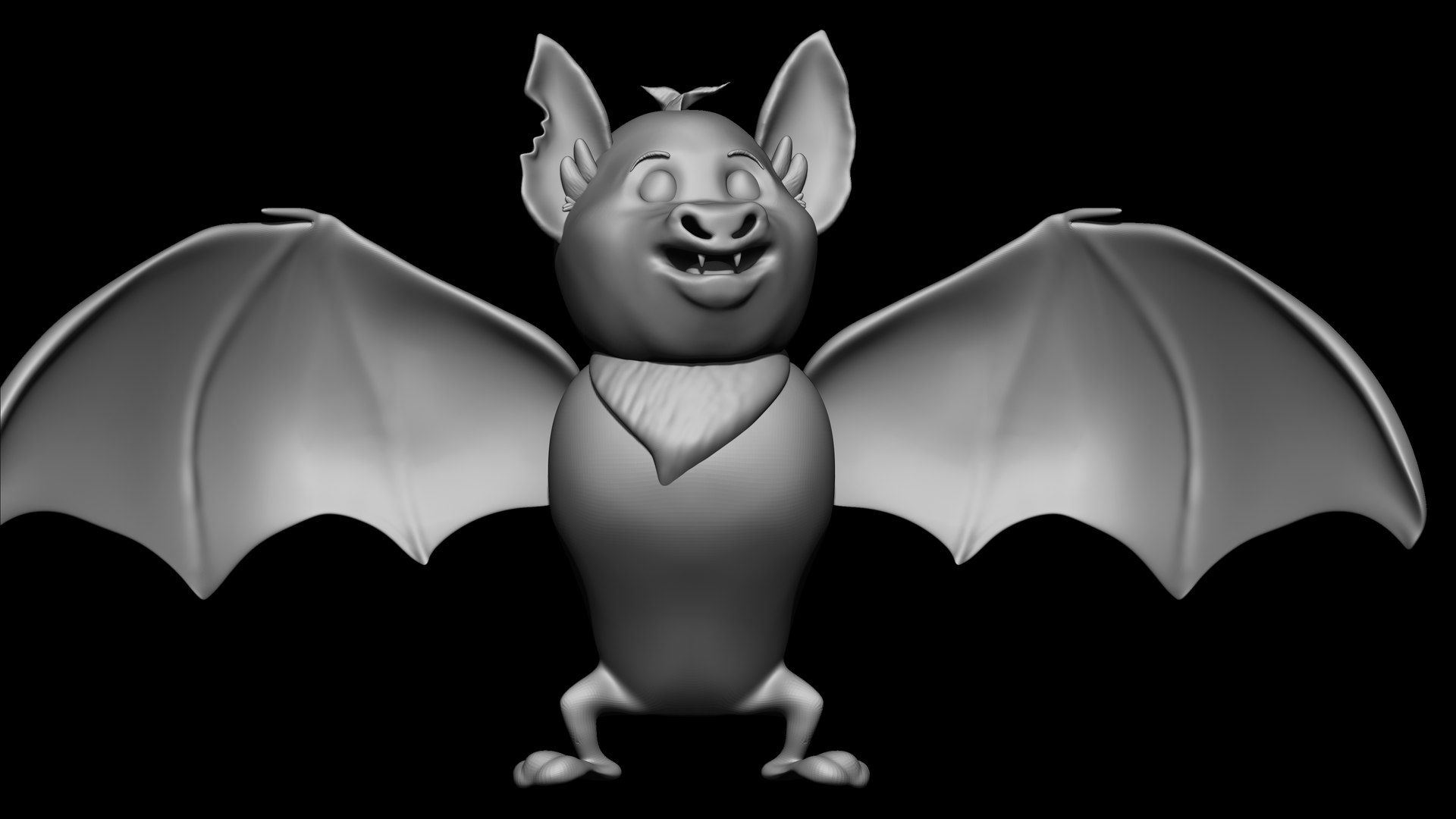 Cartoon Grey Bat 3D Model - TurboSquid 1765060