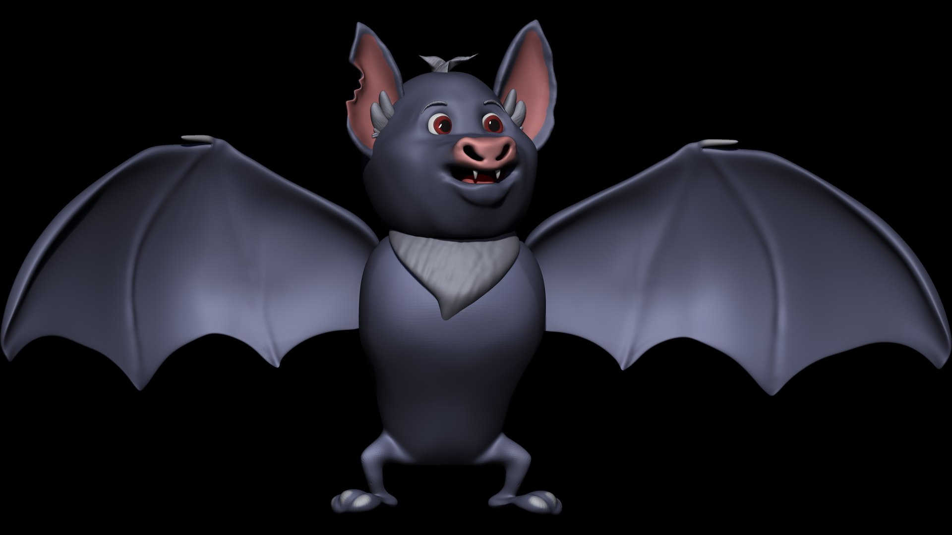 Cartoon Grey Bat 3D Model - TurboSquid 1765060