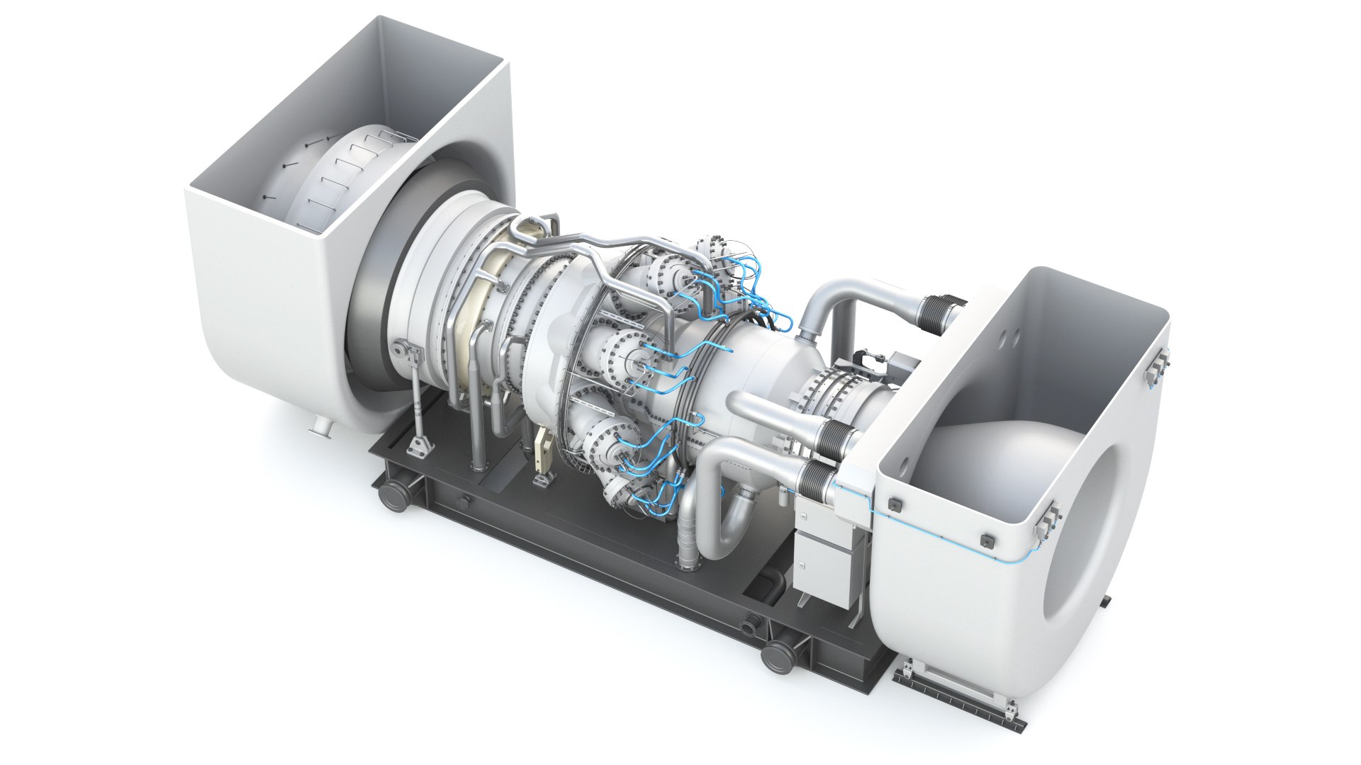 3D Gas Turbine Model - TurboSquid 2360497