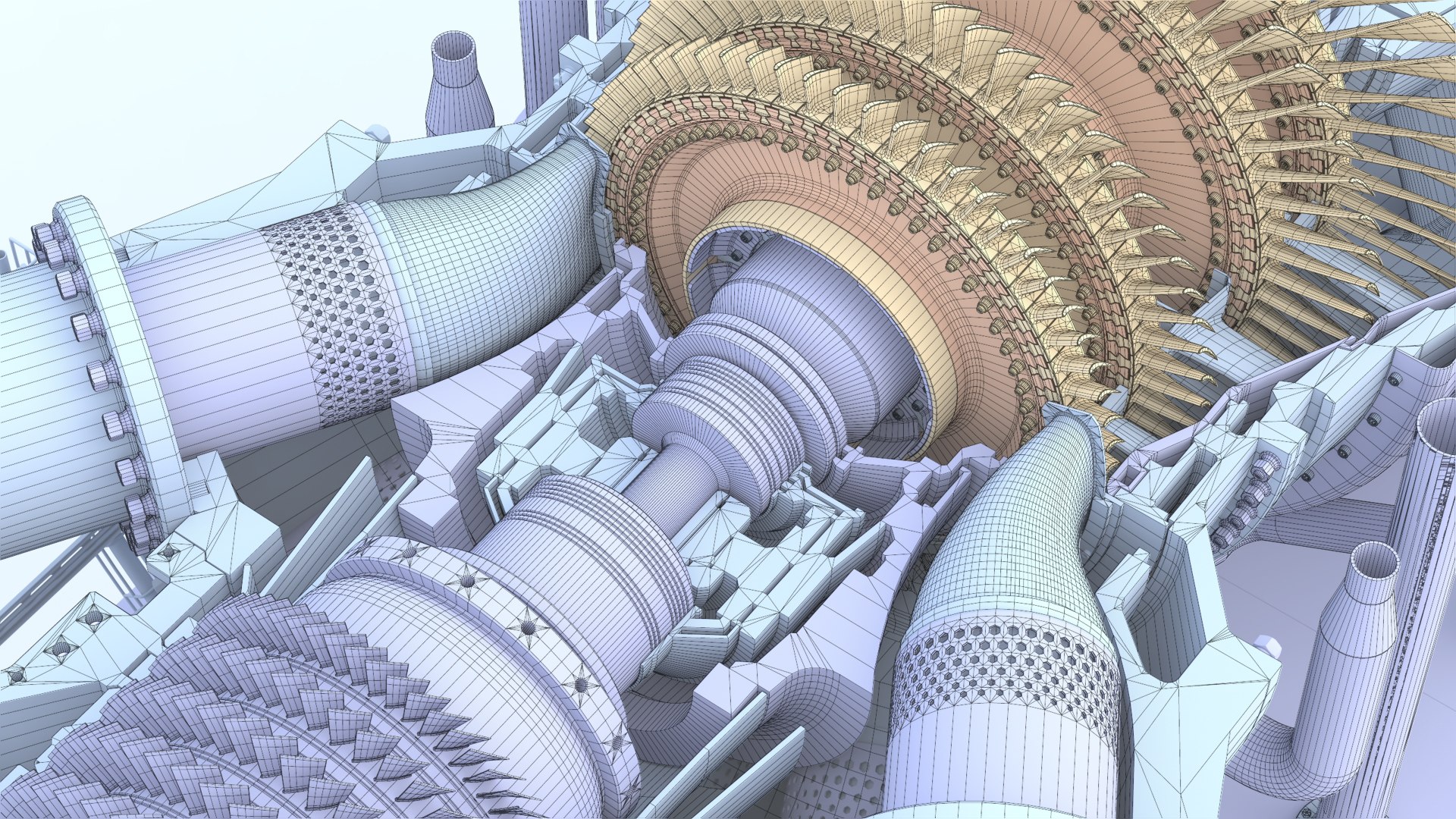 3D Gas Turbine Model - TurboSquid 2360497