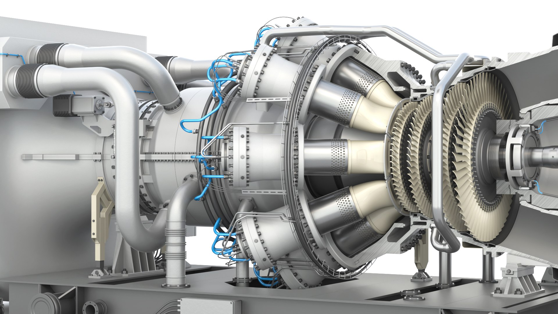 3D Gas Turbine Model - TurboSquid 2360497
