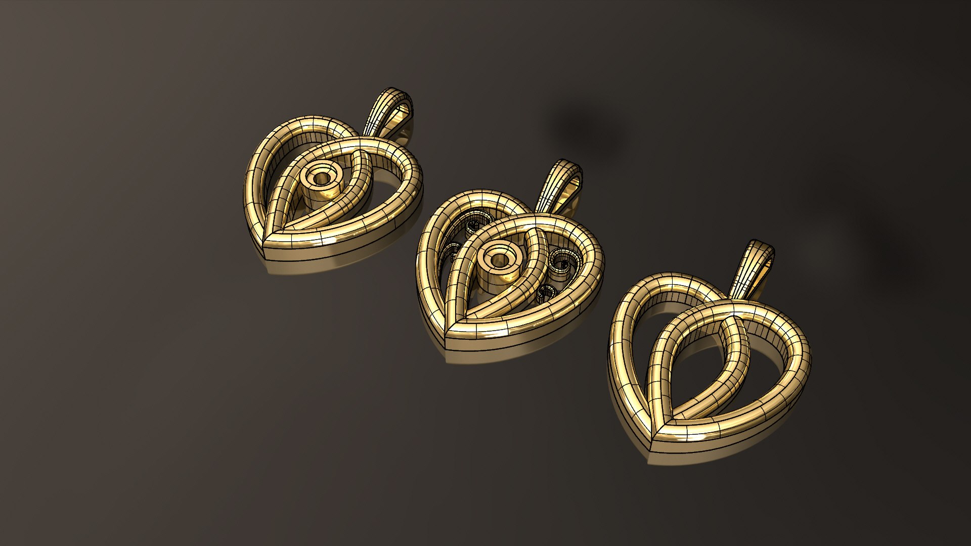 Charms earrings 3D model - TurboSquid 1678835