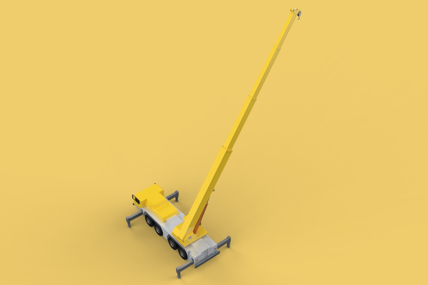 OUTRIGGER TRUCK TELESCOPIC MOBILE CRANE ARM JIB LTM1070 LTM-1070 3D ...