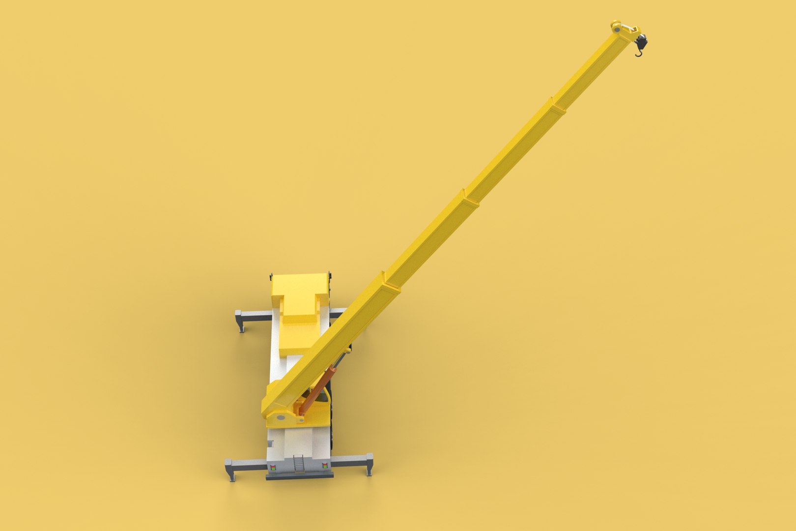 OUTRIGGER TRUCK TELESCOPIC MOBILE CRANE ARM JIB LTM1070 LTM-1070 3D ...