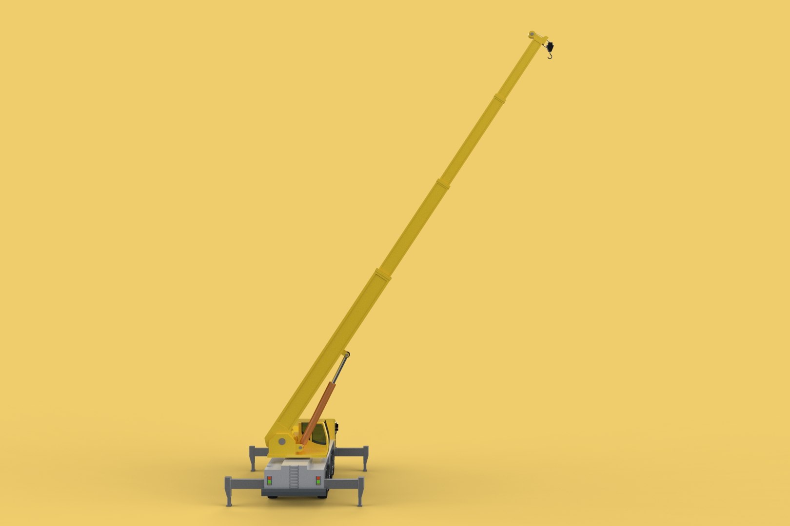 OUTRIGGER TRUCK TELESCOPIC MOBILE CRANE ARM JIB LTM1070 LTM-1070 3D ...