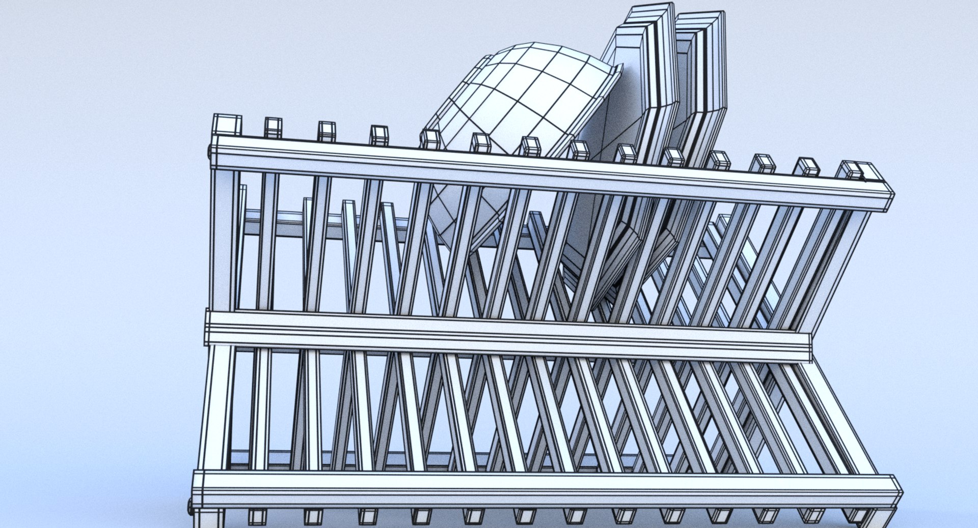 Dish Rack 3D Model - TurboSquid 1344272