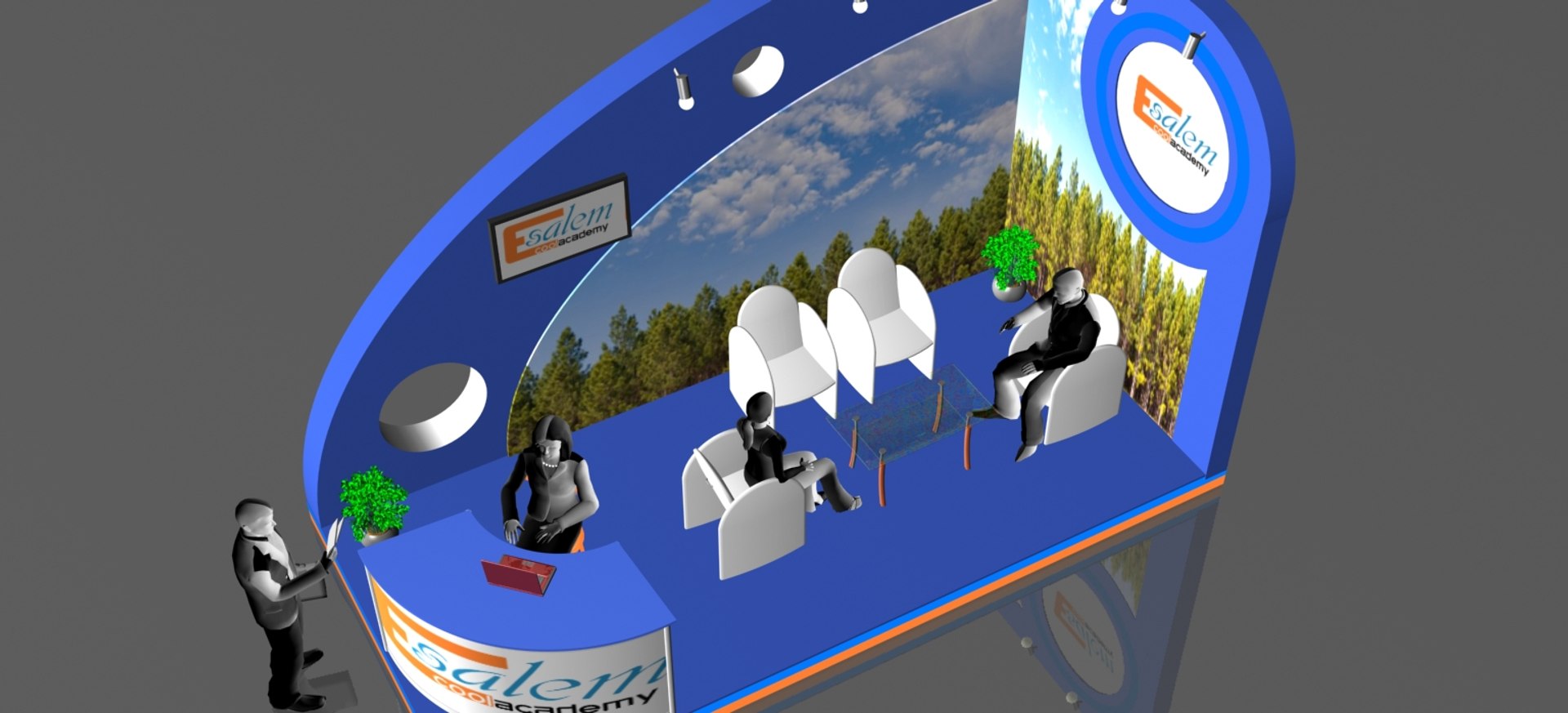 3D 3x6 Booth Exhibition Stand Model - TurboSquid 1481307