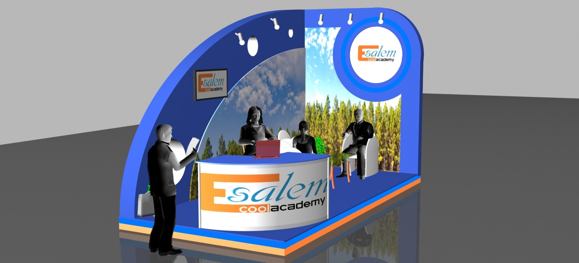 3D 3x6 booth exhibition stand model - TurboSquid 1481307