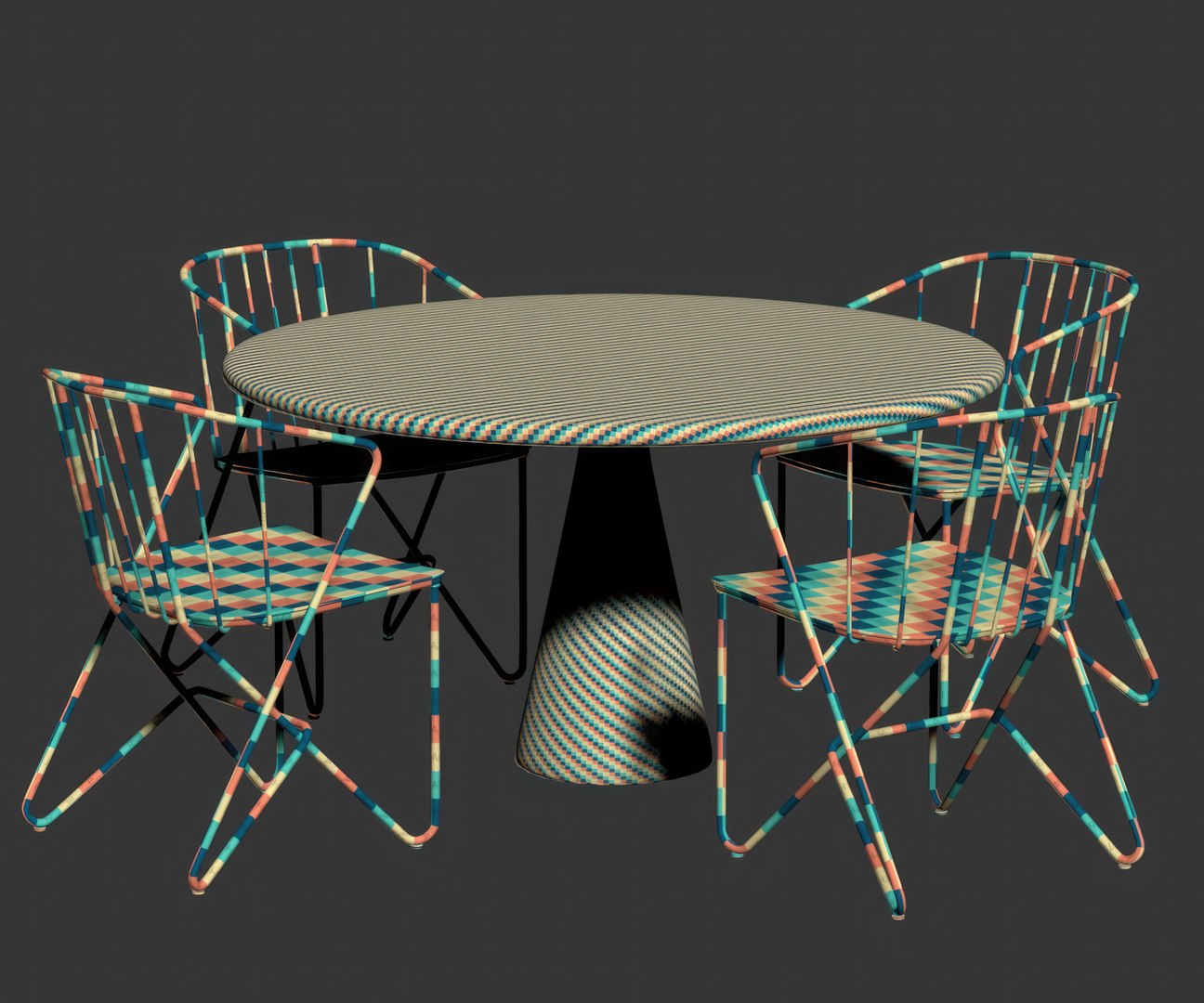 3D Outdoor Garden Furniture Set V16 By Bpoint Model - TurboSquid 2083844
