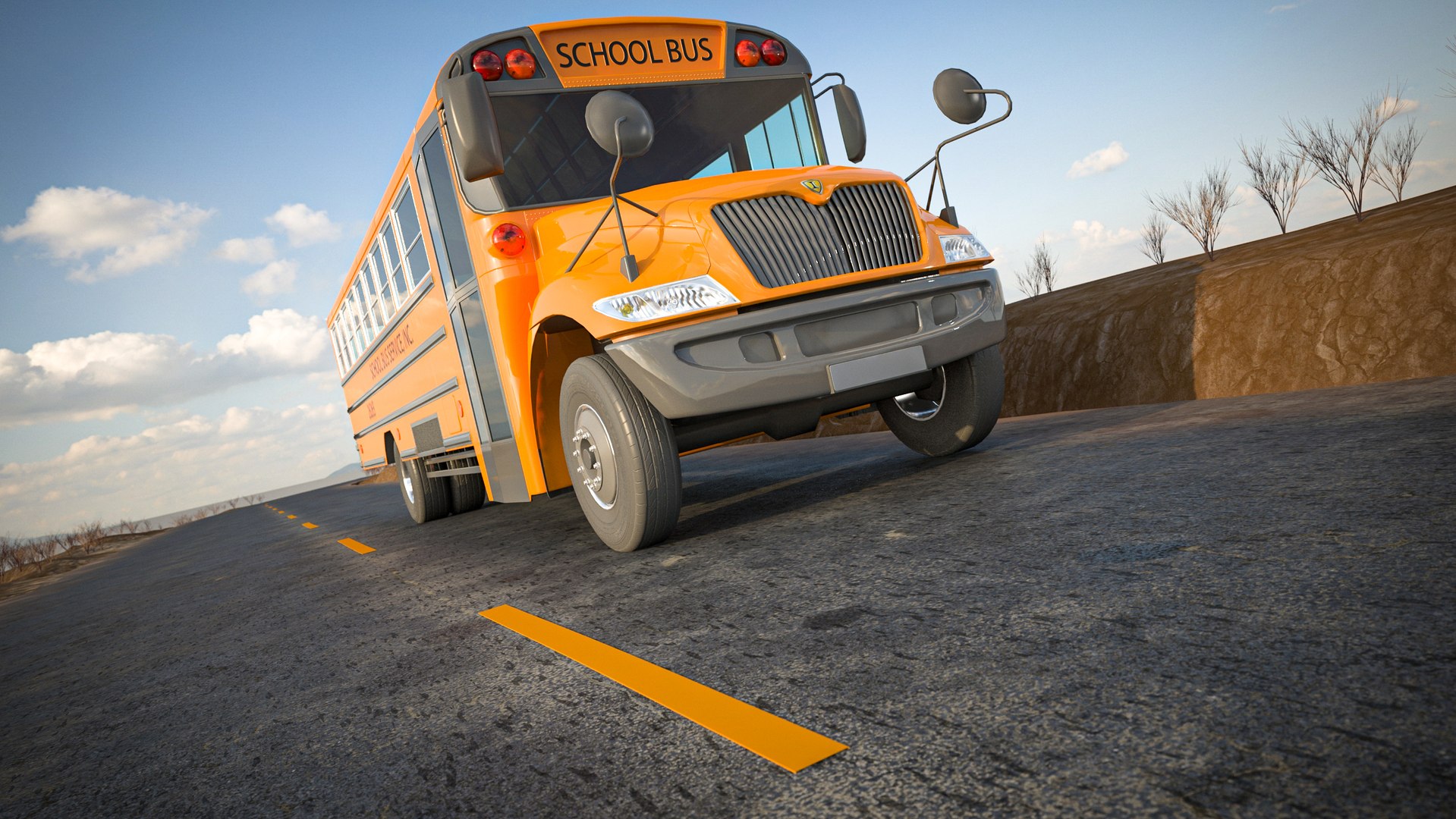 校车3D模型 - TurboSquid 2166765