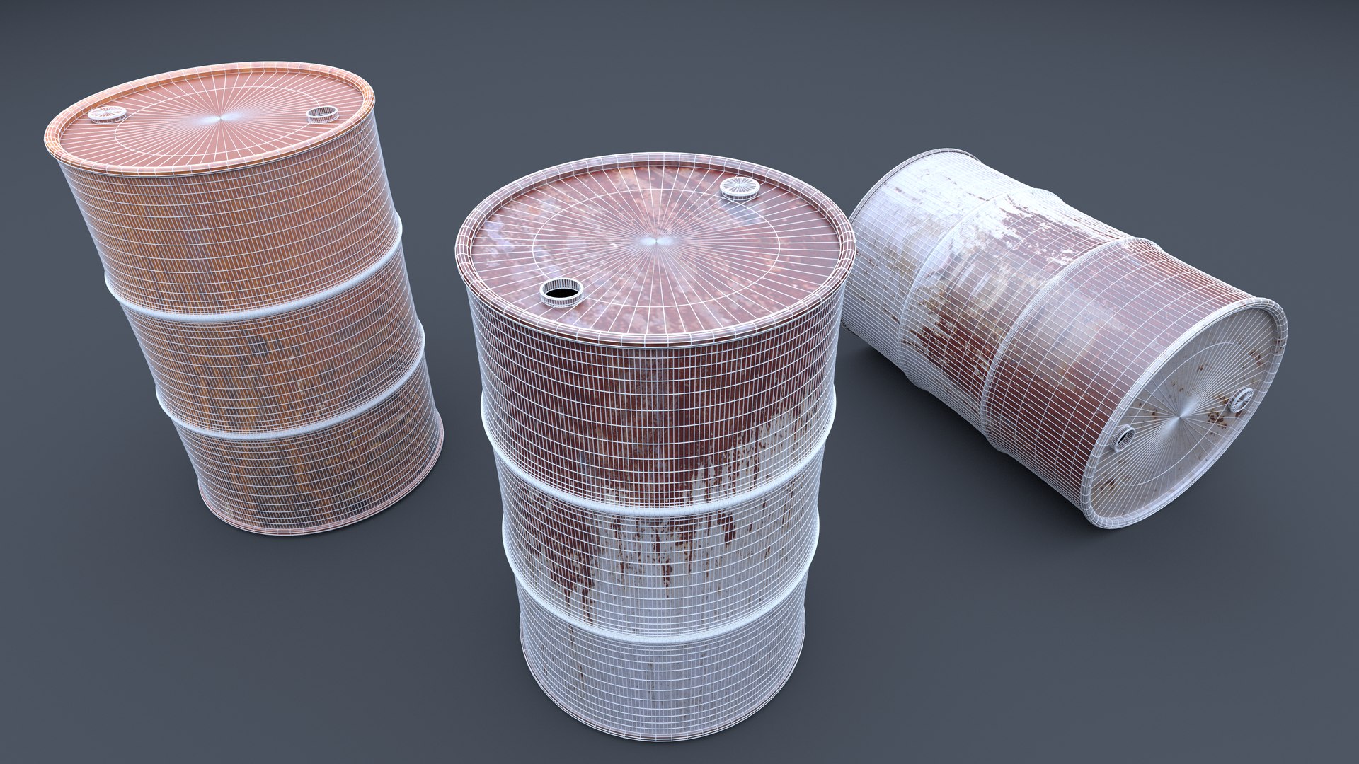 metal barrel 3d model
