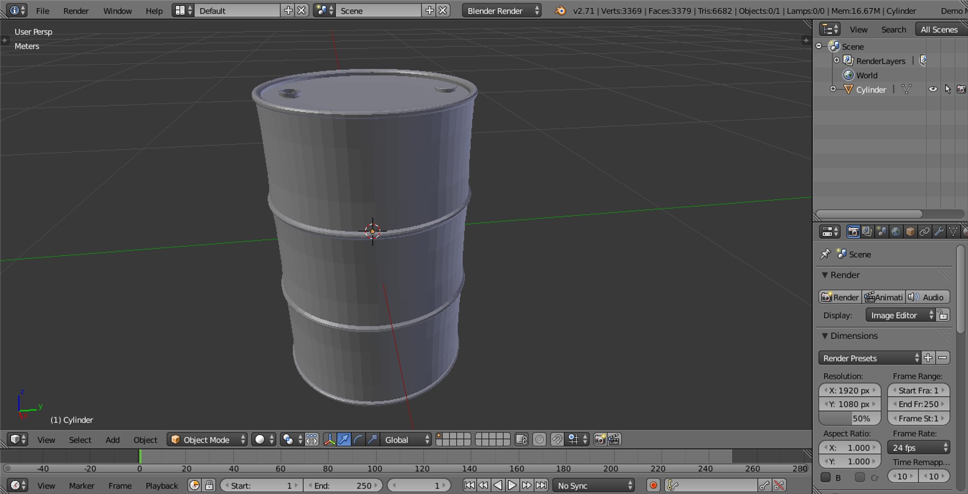 metal barrel 3d model