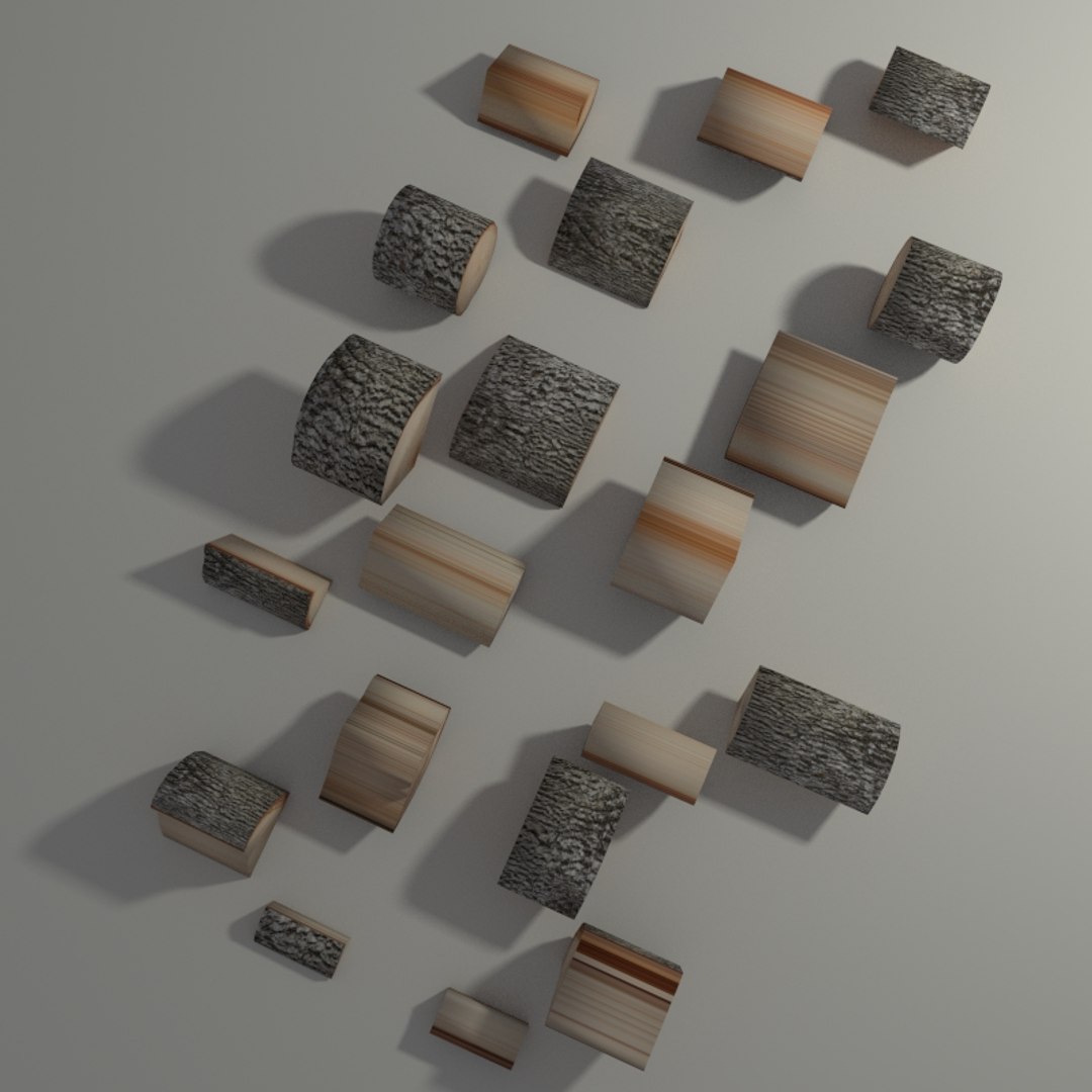 Firewood Modeled Blender 3ds
