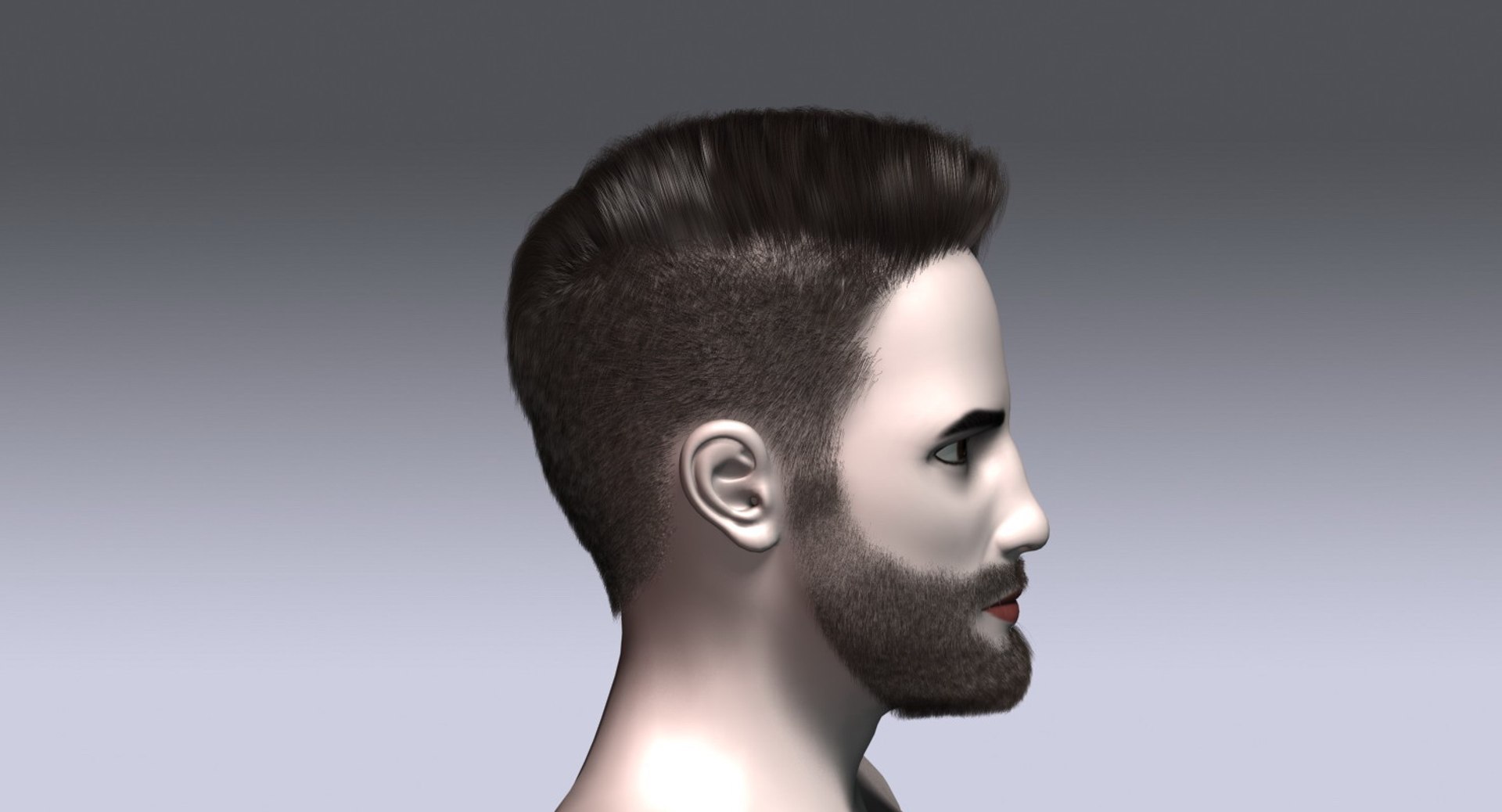 3d Virtual Hair 15 Model