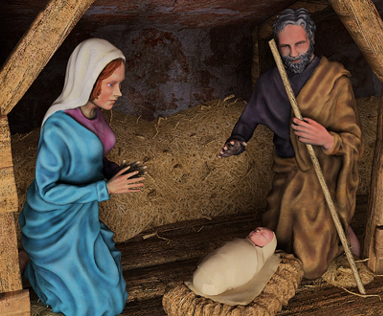 nativity scene obj