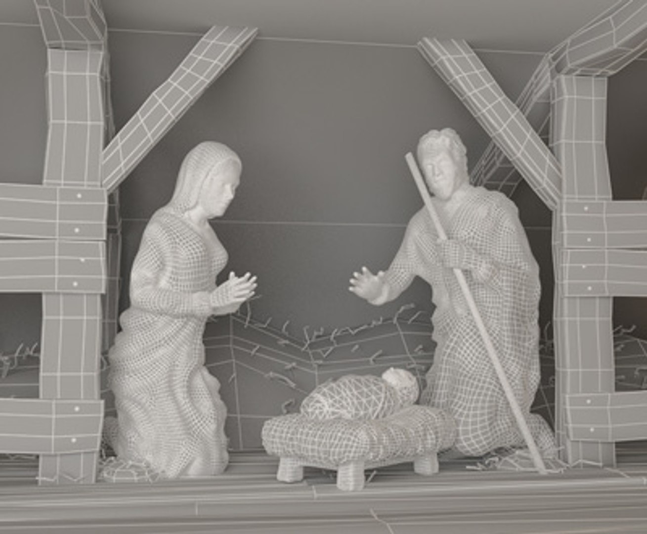 nativity scene obj