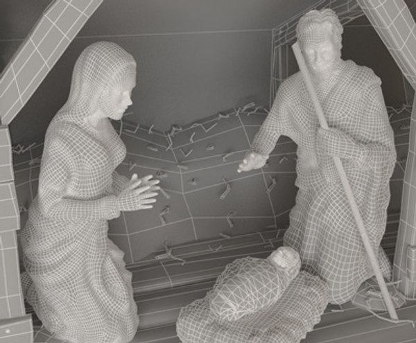 nativity scene obj