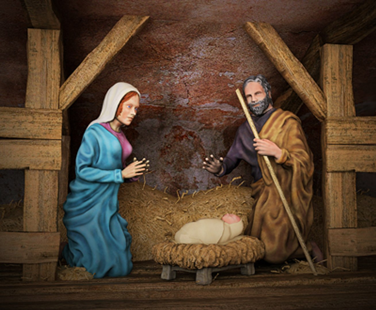 nativity scene obj