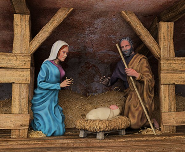 nativity scene obj