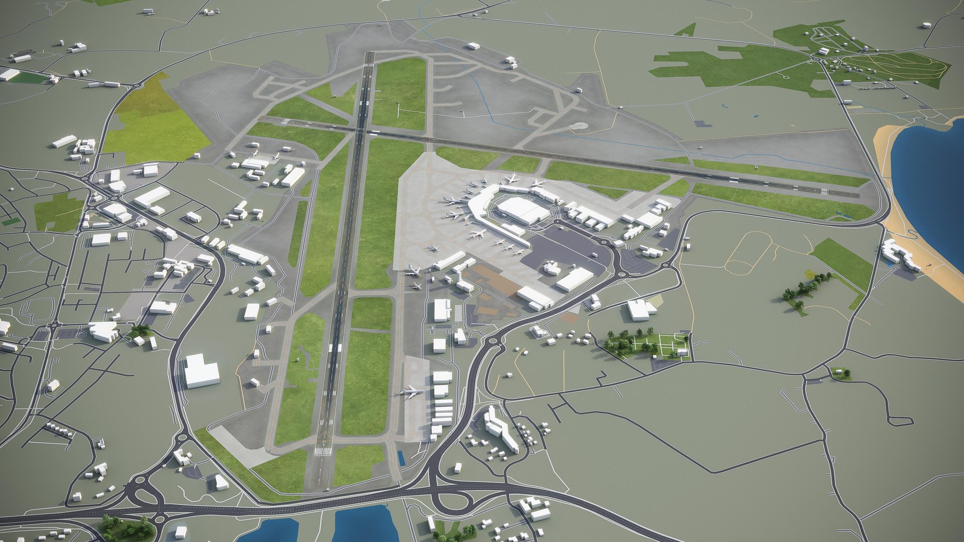 Stavanger airport 3D - TurboSquid 1479962