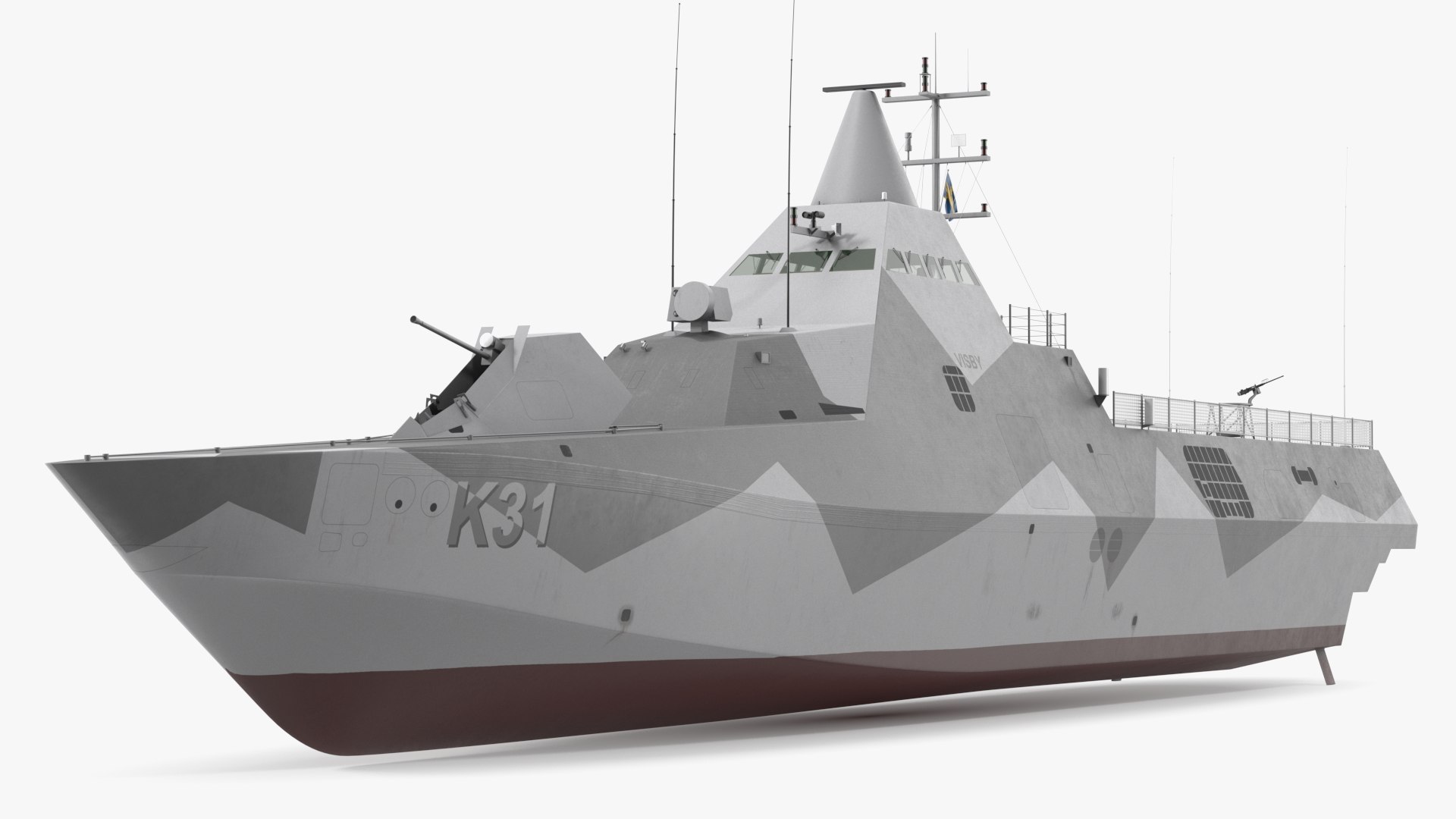 Corvette Visby Class Rigged 3D Model - TurboSquid 2018617