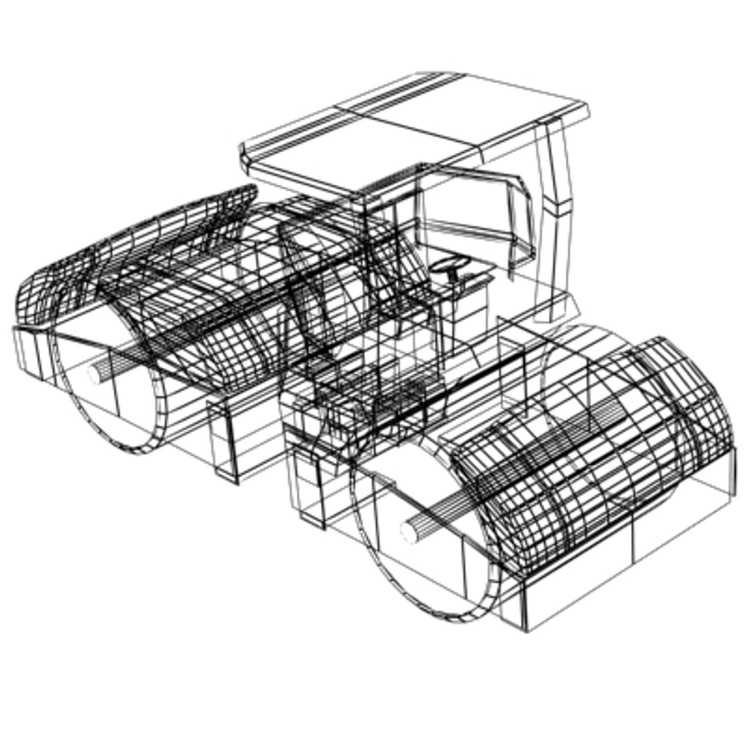 3d Model Of Compactor Roller