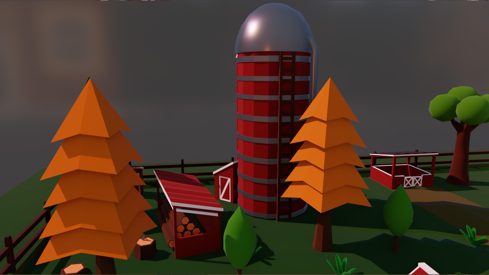 3D Low Poly Farm - TurboSquid 2313343
