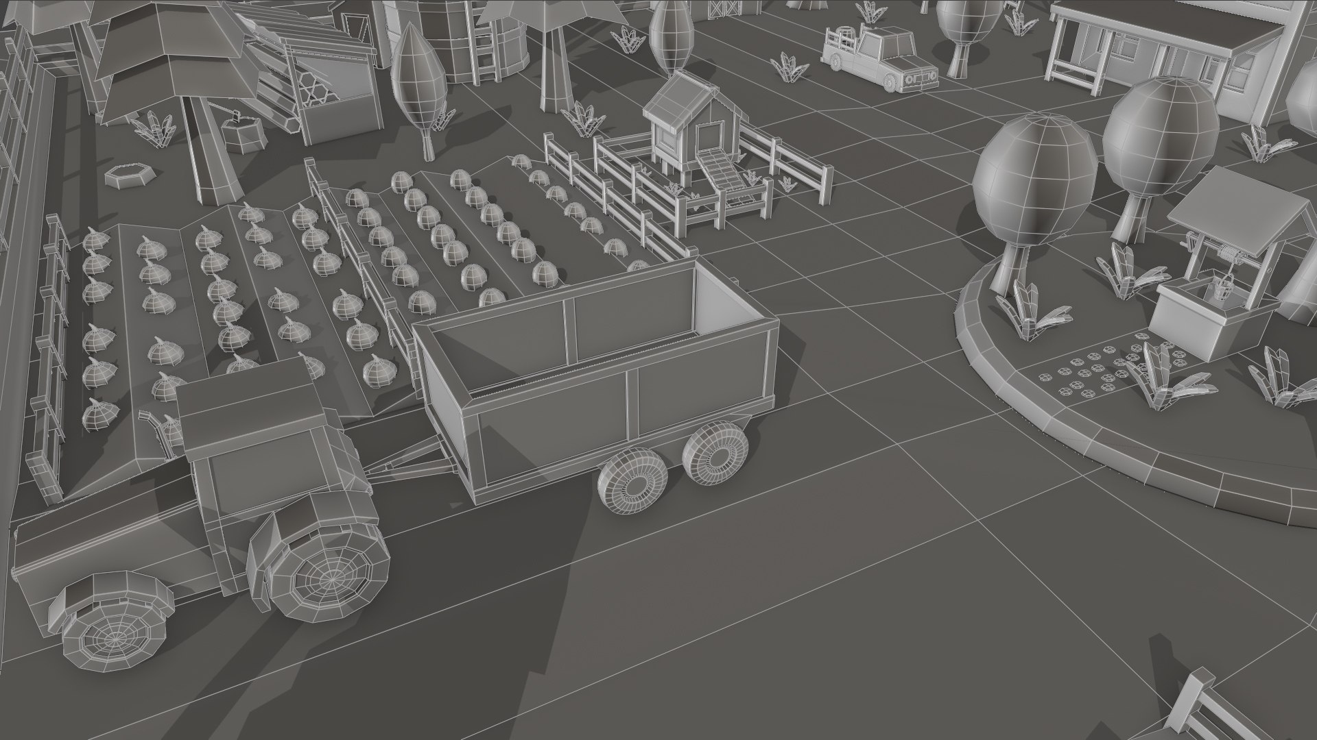 3D Low Poly Farm - TurboSquid 2313343