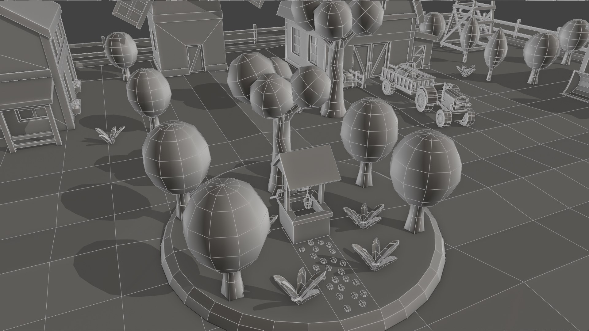 3D Low Poly Farm - TurboSquid 2313343