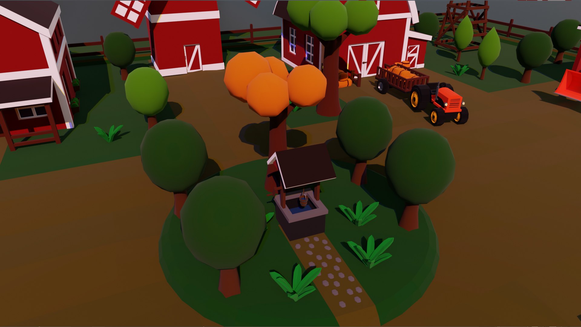 3D Low Poly Farm - TurboSquid 2313343