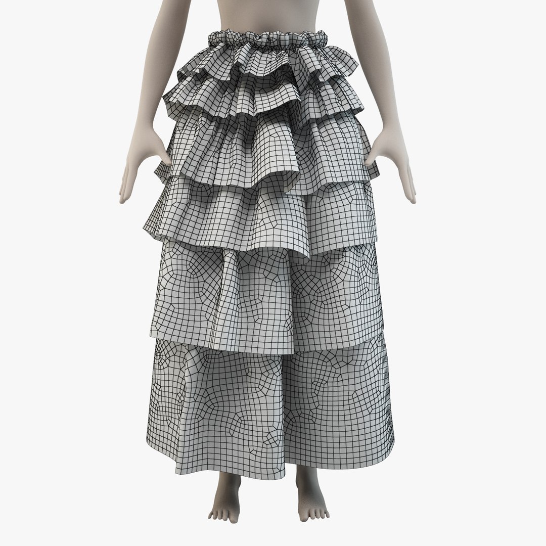 Skirt Female Avatar 3d Model