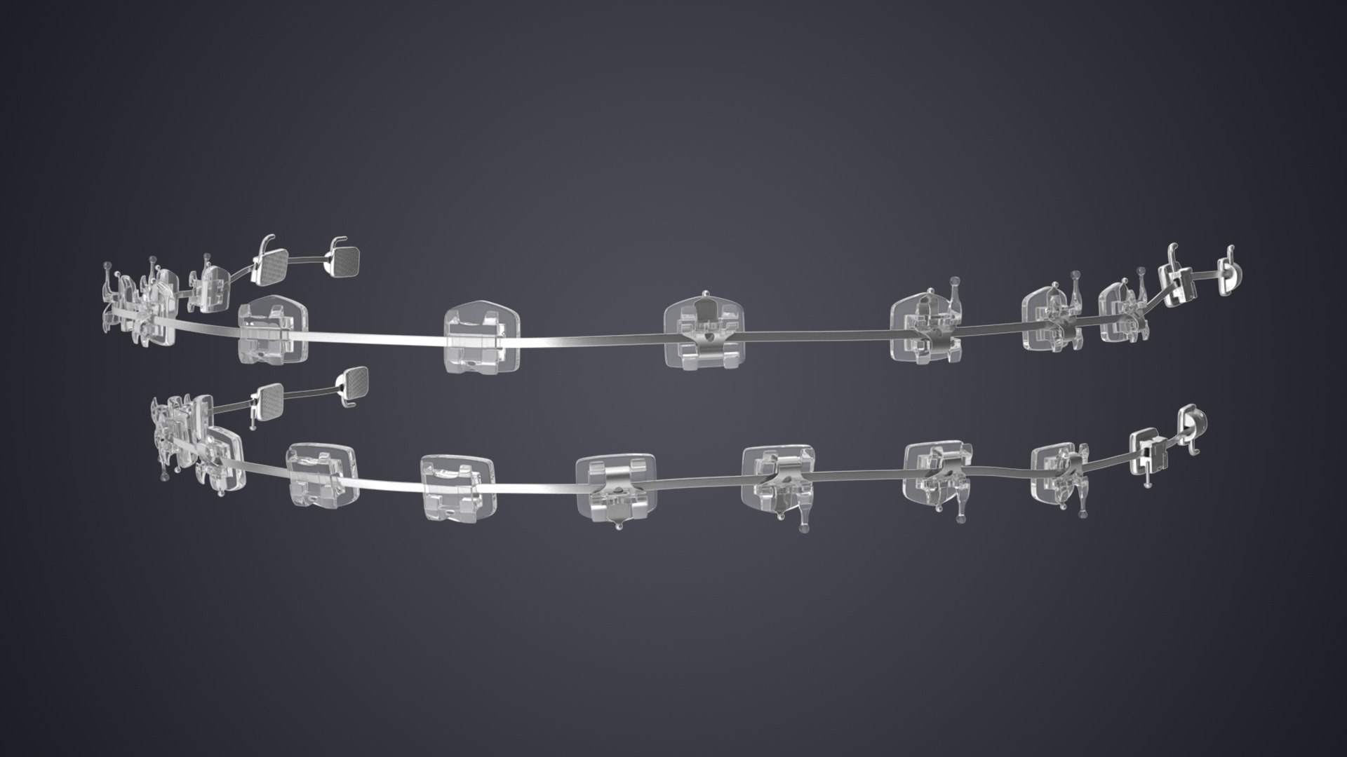 Self Ligating Transparent Dental Braces V03 3D model - TurboSquid 2171308
