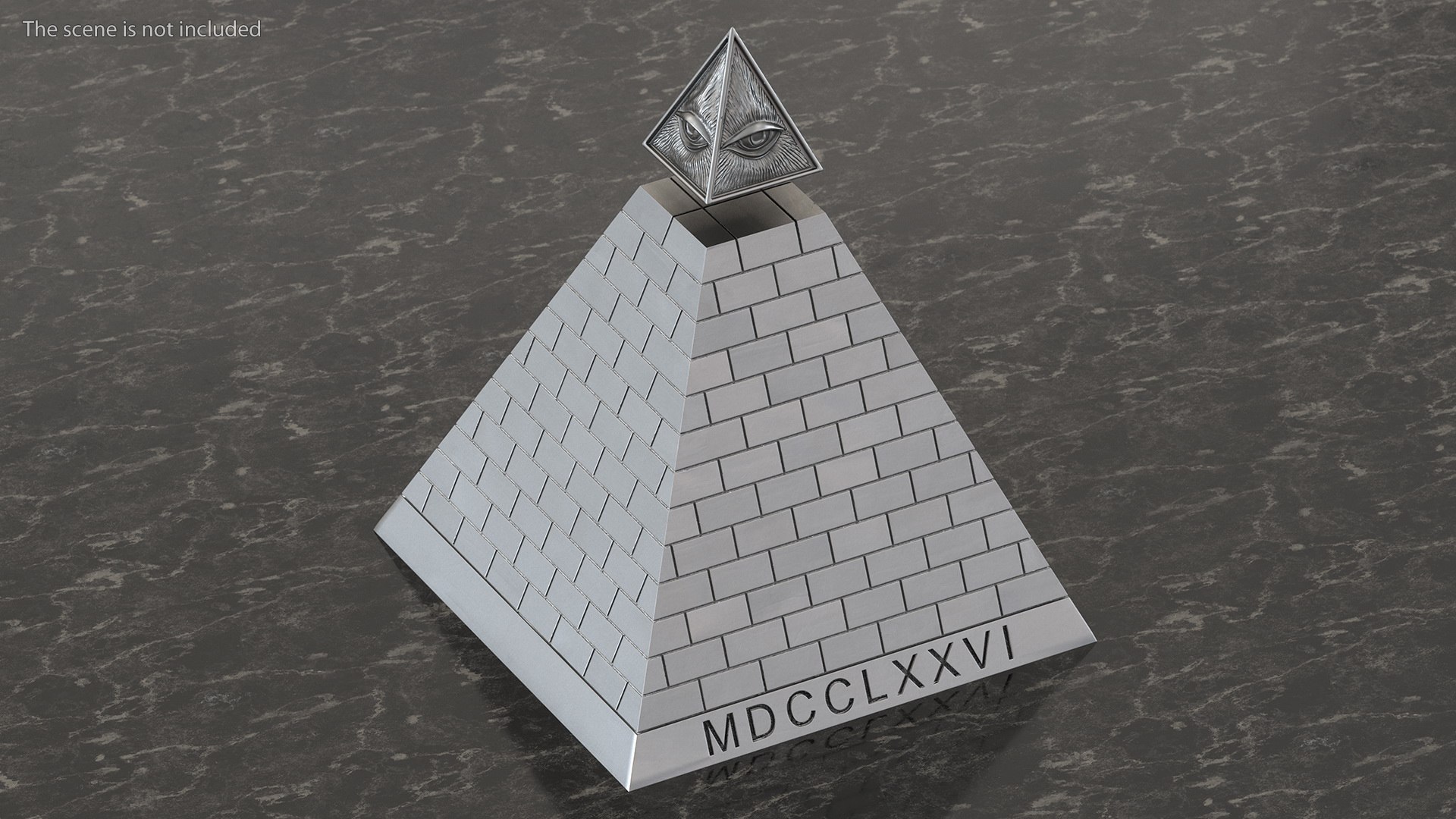 Illuminati Pyramid Silver 3D model - TurboSquid 1789452