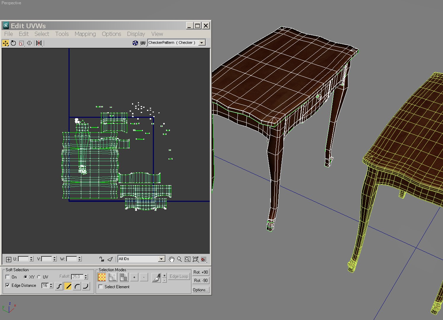 3d small table wood