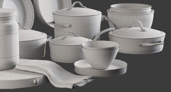 3D realistic kitchen accessories 3 model - TurboSquid 1454391