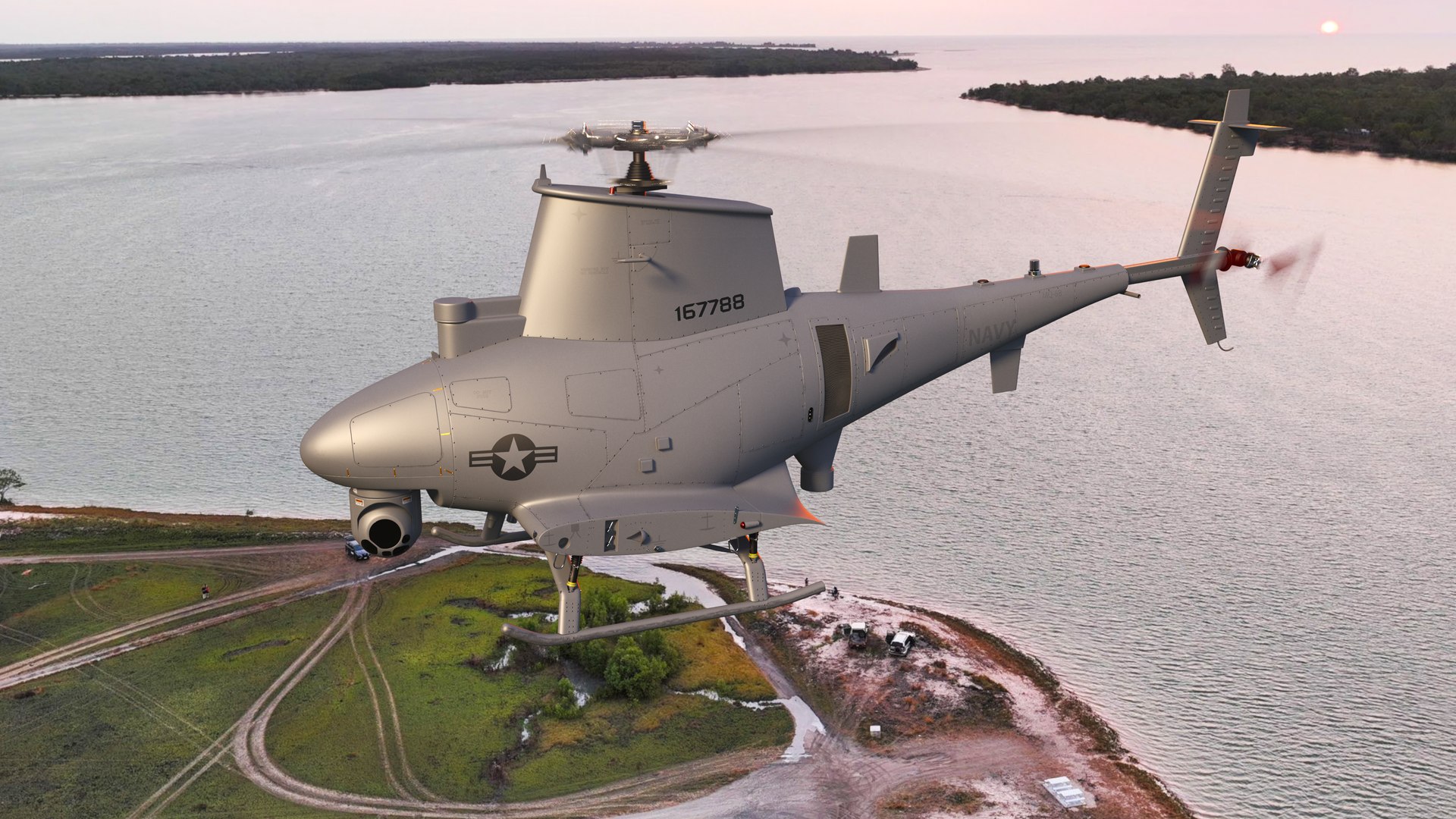 Northrop Grumman MQ-8 Fire Scout Rigged For Maya Model - TurboSquid 2307343